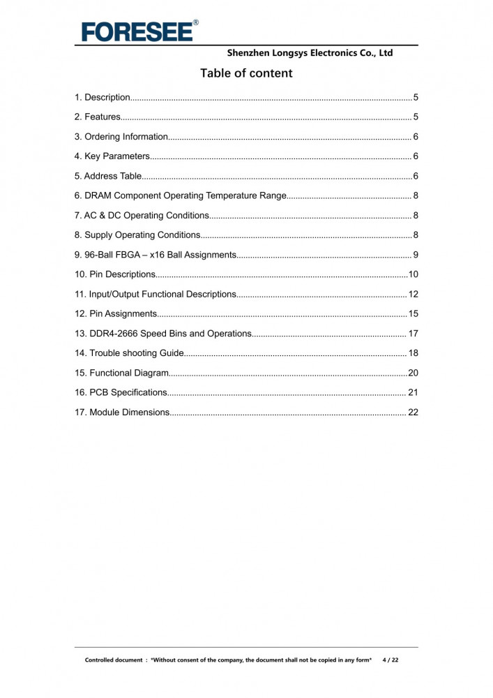 FD4AU2666C4GZF datasheet page 4