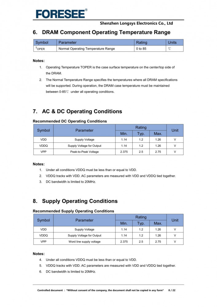 FD4AU2666C4GZF datasheet page 8