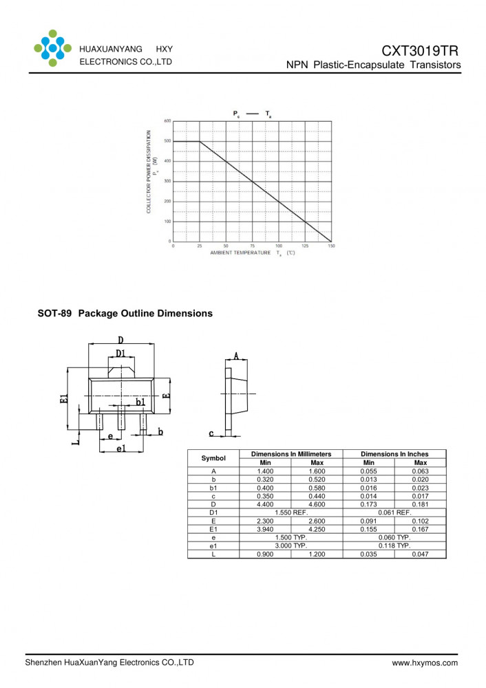 CXT3019TR-HXY datasheet page 3