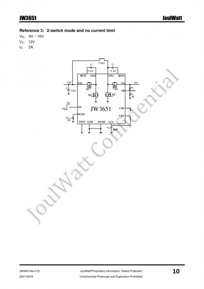 JW3651 datasheet page 10