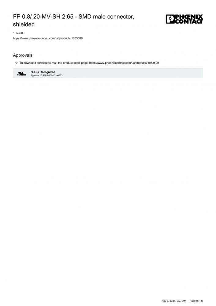 Phoenix Contact 1053609 technical document page 9