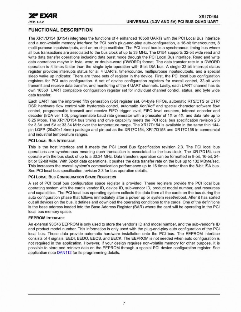 XR17D154IV-F technical document page 7