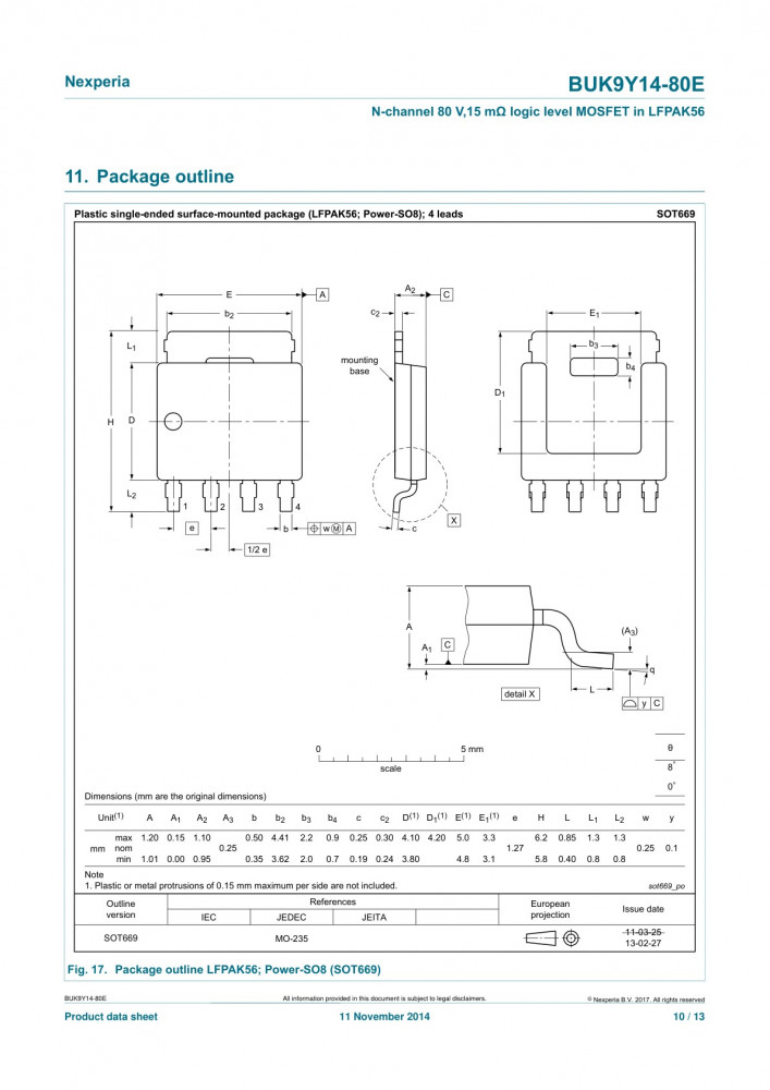 BUK9Y14-80E datasheet page 10