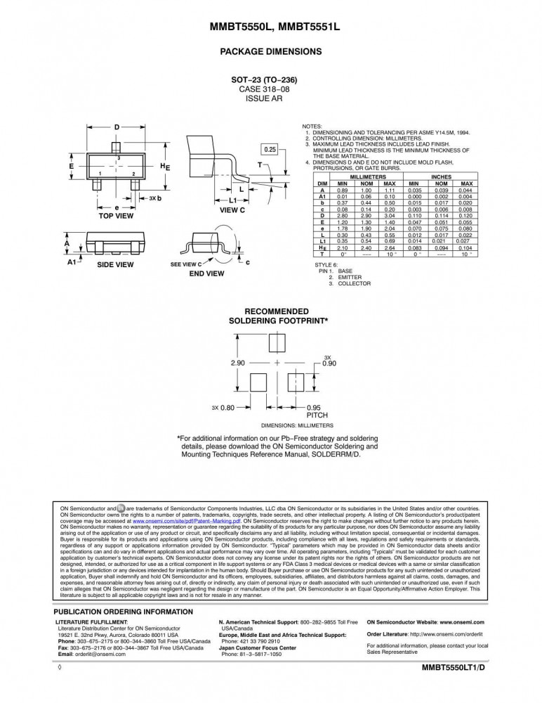 MMBT5551LT3G datasheet page 6
