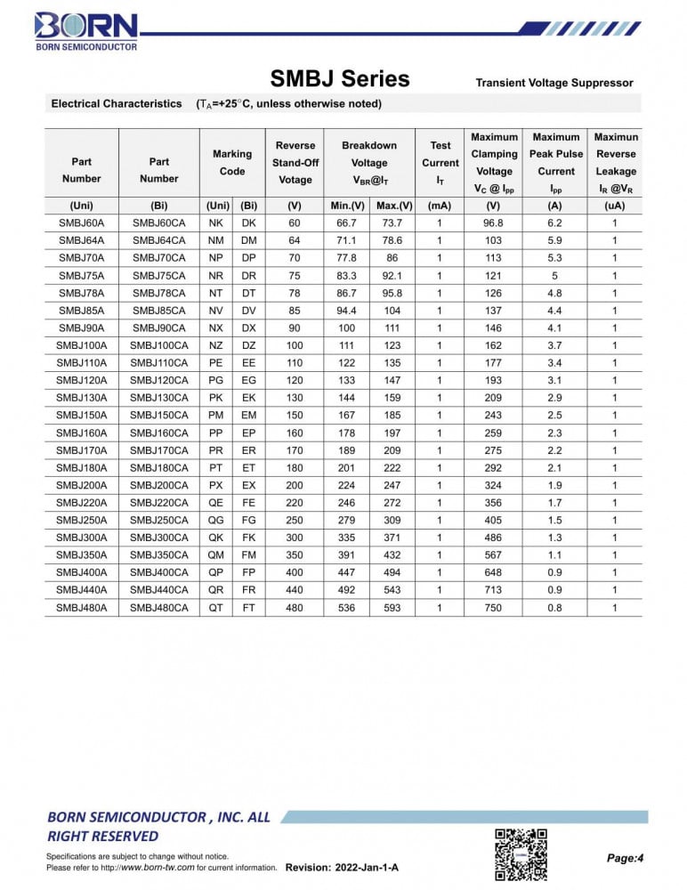 SMBJ series datasheet page 4