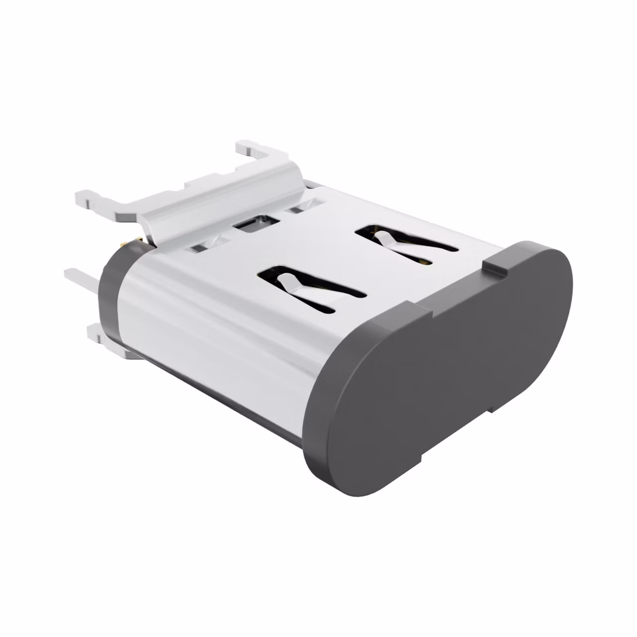 Universal Serial Bus (USB) Shielded I/O Receptacle, Type C, Vertical, Surface Mount, Spring Shell, 1.40mm Tab, Gold (Au) Plating for sale