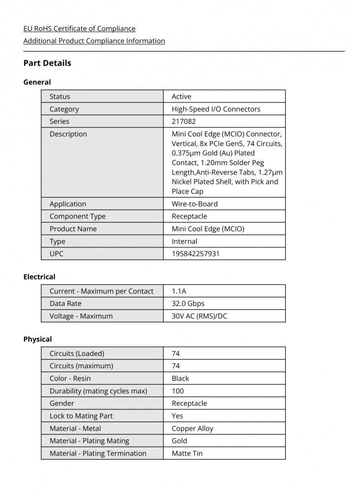 MOLEX 2170822115 technical document image 2