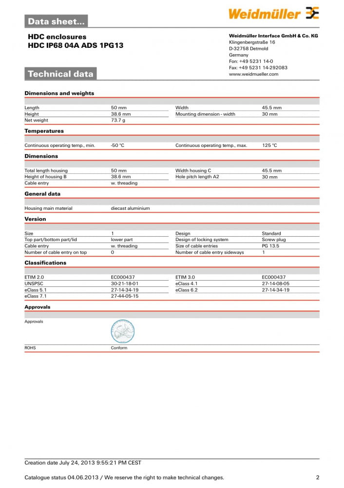 WEIDMULLER 1083120000 documentation page 2