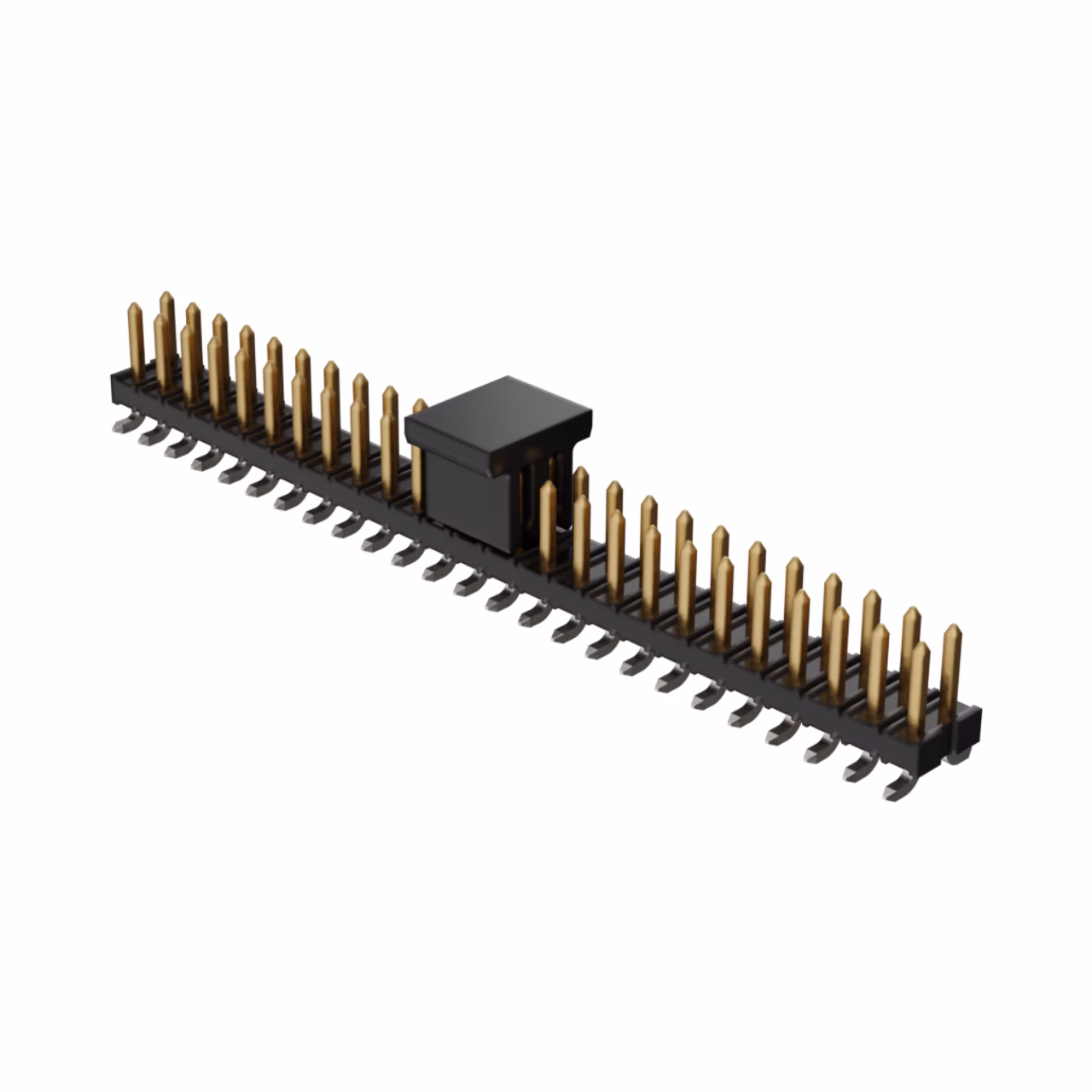 Milli-Grid Header, Vertical, Surface Mount, 50 Circuits, 0.38µm Gold (Au) Plating, Mating Pin Length 3.80mm, with Cap, Tube, Lead-Free for sale