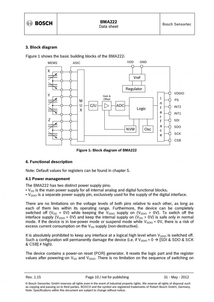 BMA222 datasheet page 10