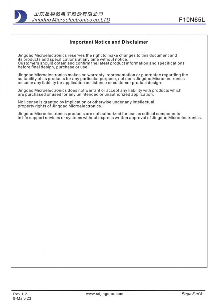 F10N65L datasheet page 8