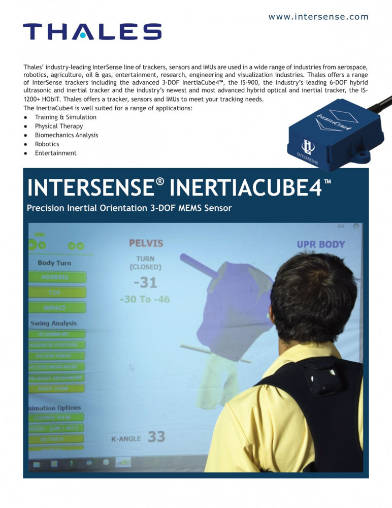 InertiaCube4 technical document image, page 1