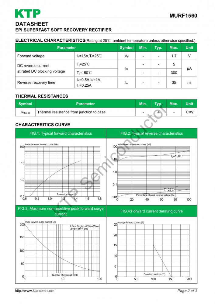 MURF1560-KTP datasheet page 2