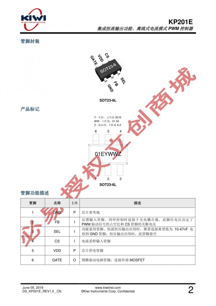 KP201ELGA datasheet page 2