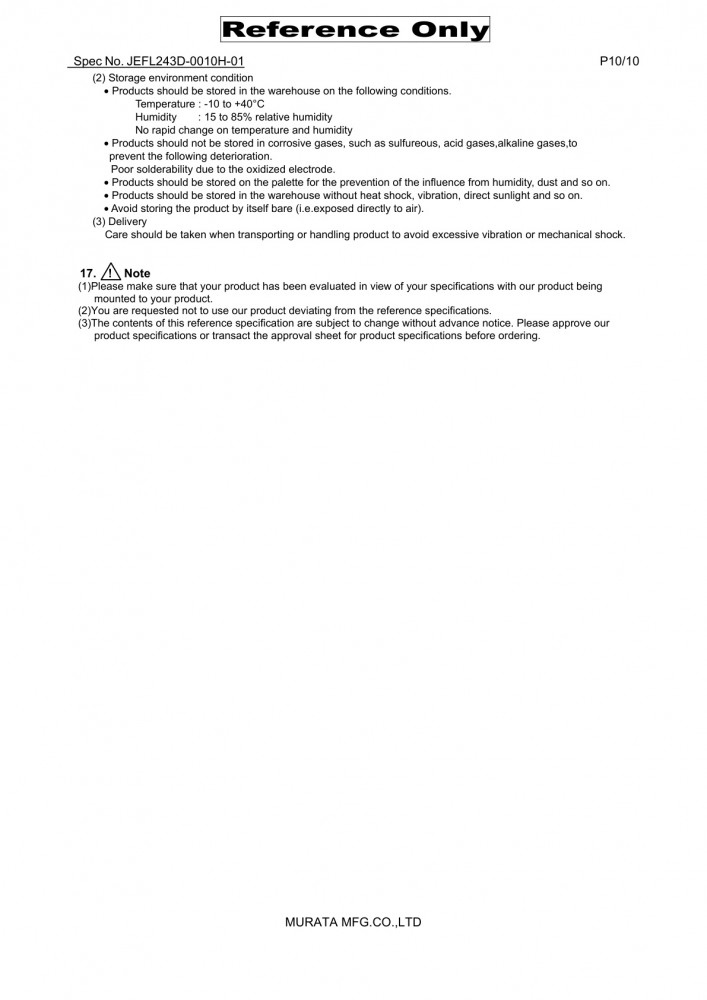 Murata DLM0QS reference specification page 10