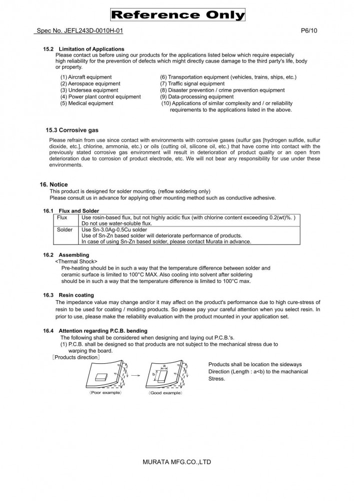 Murata DLM0QS reference specification page 6