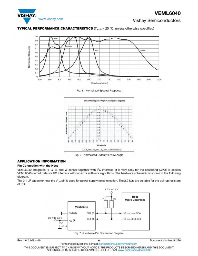 VEML6040A3OG datasheet page 6