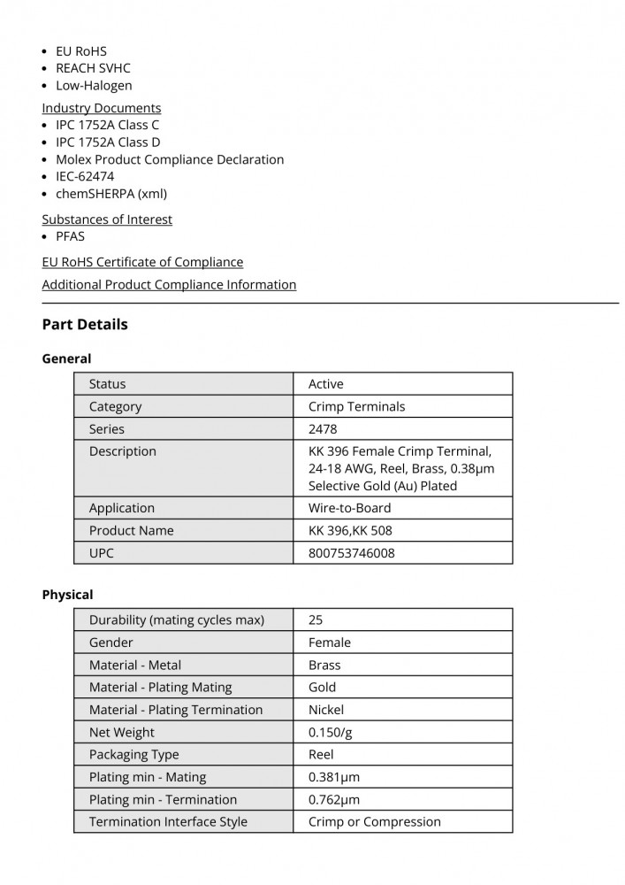 KK 396 specification document preview, page 2