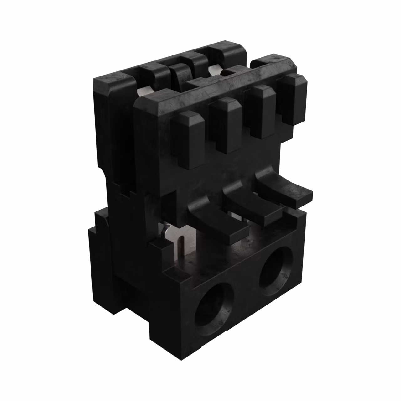 5.00mm R-Power RAST Female Connector, 10.0A, Tin Plated, 2 Circuits, UL94-V0, Dual Row Coding Keys, Fully Coded, Open End Walls, Latch Between Circuit 1 &2, Black for sale