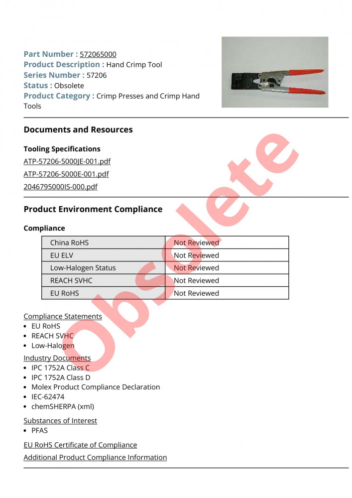 MOLEX 572065000 technical document image 1