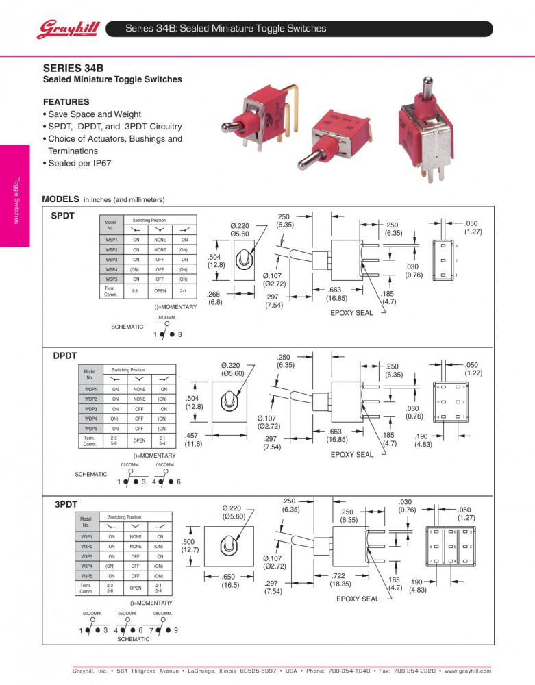 Grayhill Series 34B datasheet page 1