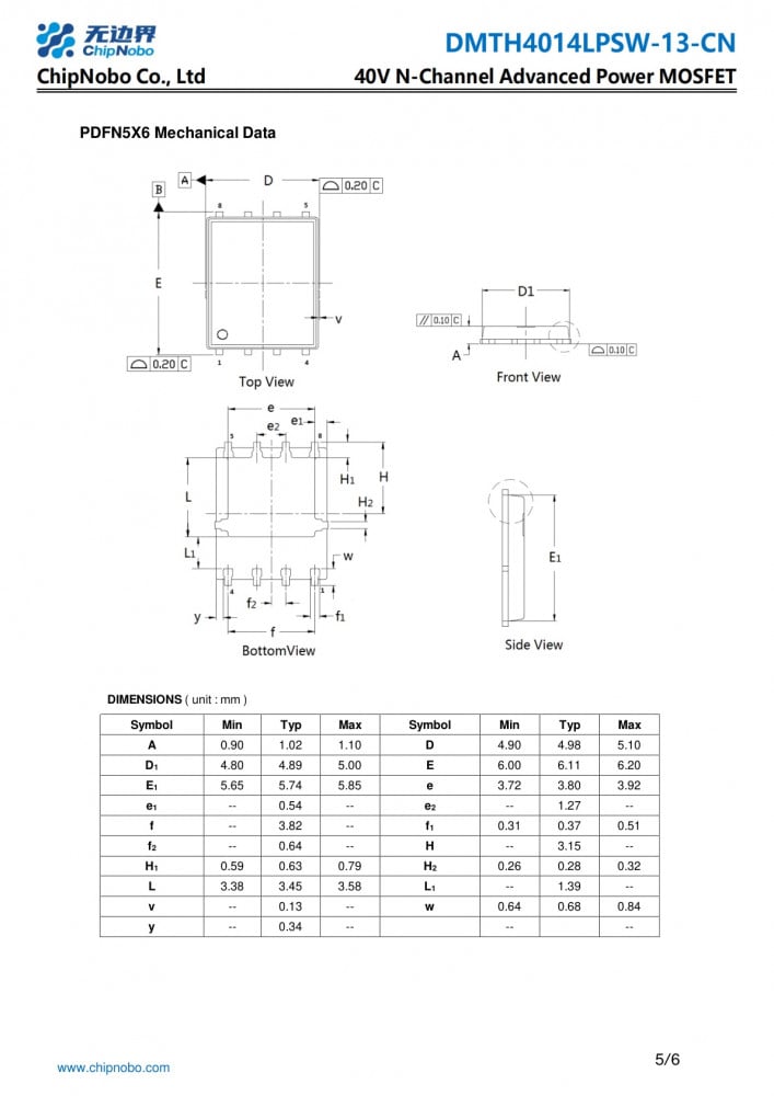 DMTH4014LPSW-13-CN datasheet page 5