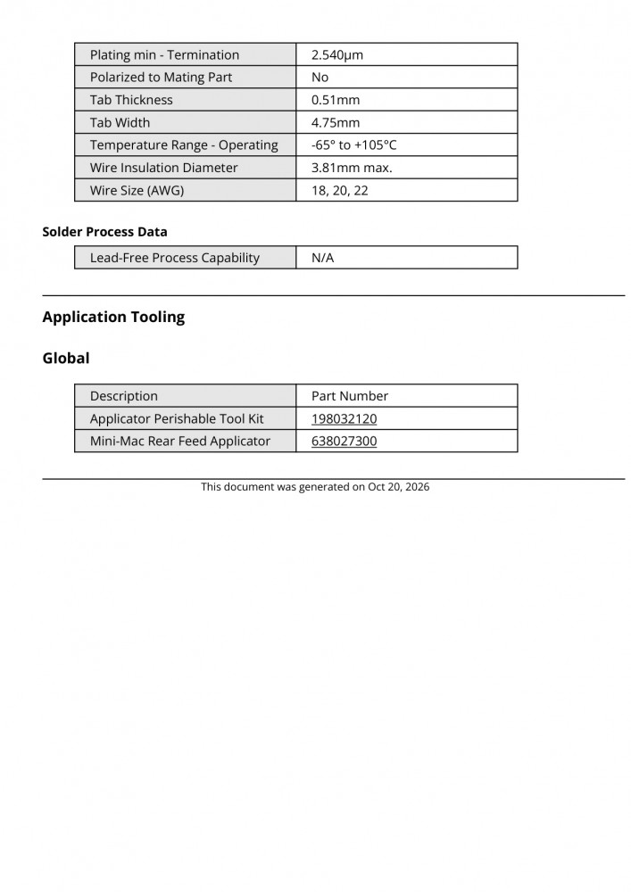 MOLEX 190060007 technical document image, page 3