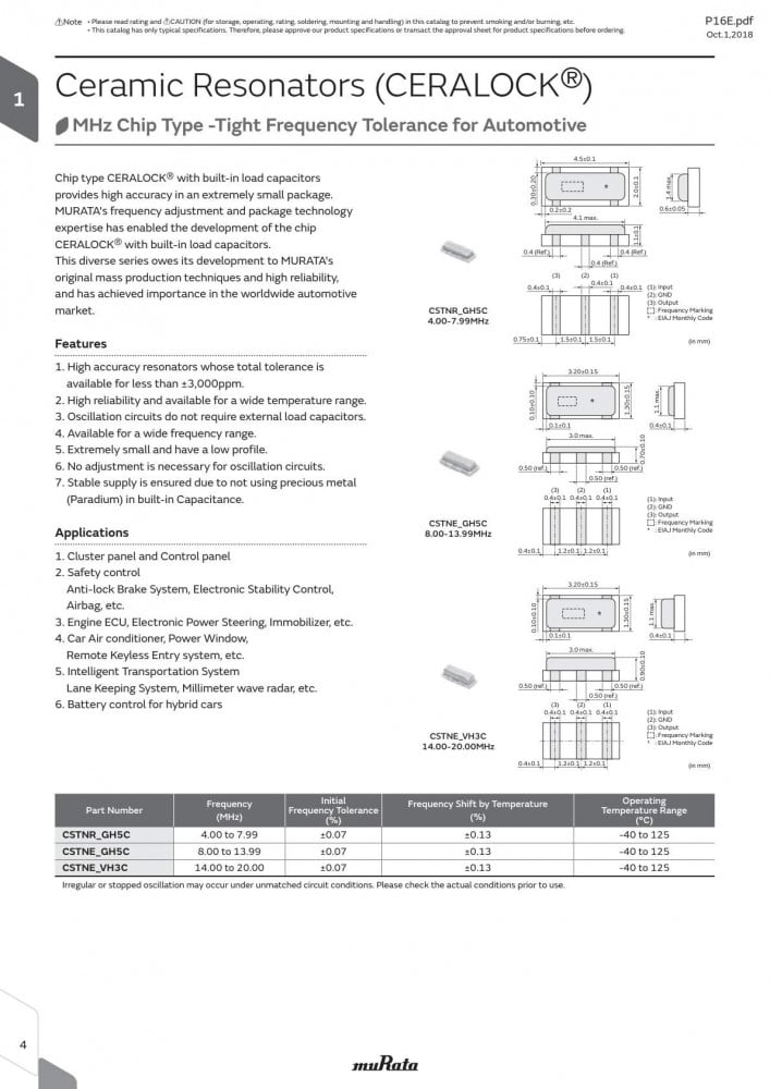 Murata CERALOCK document page 6