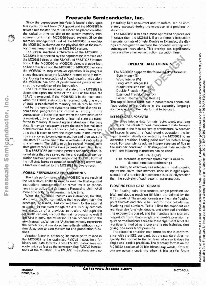MC68882 datasheet page 7