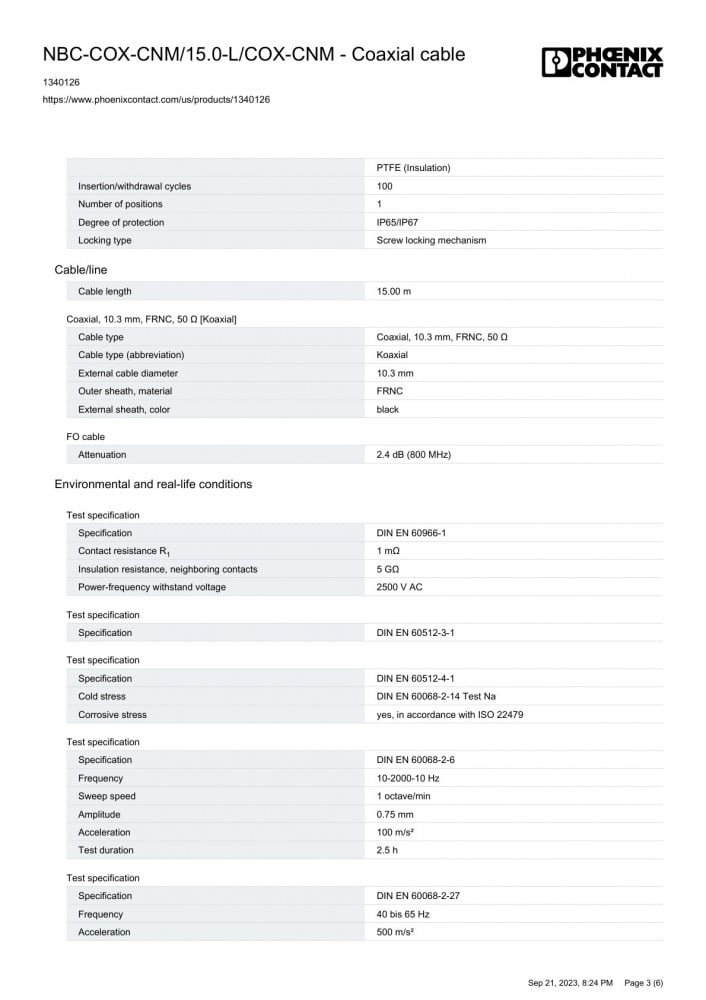 Phoenix Contact 1340126 technical document page 3