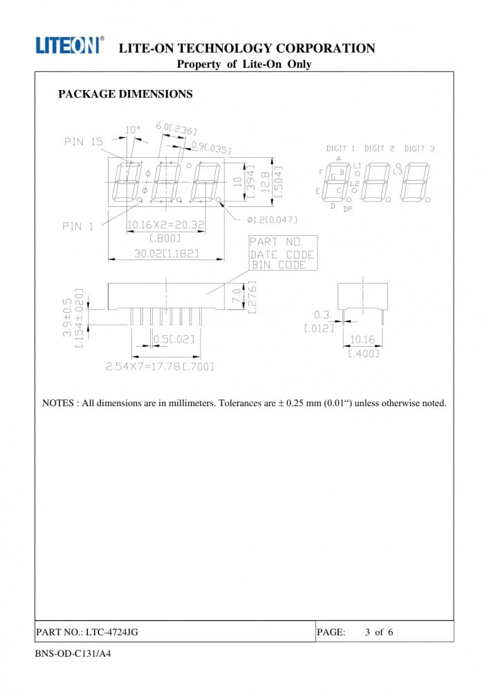LTC-4724JG datasheet page 4