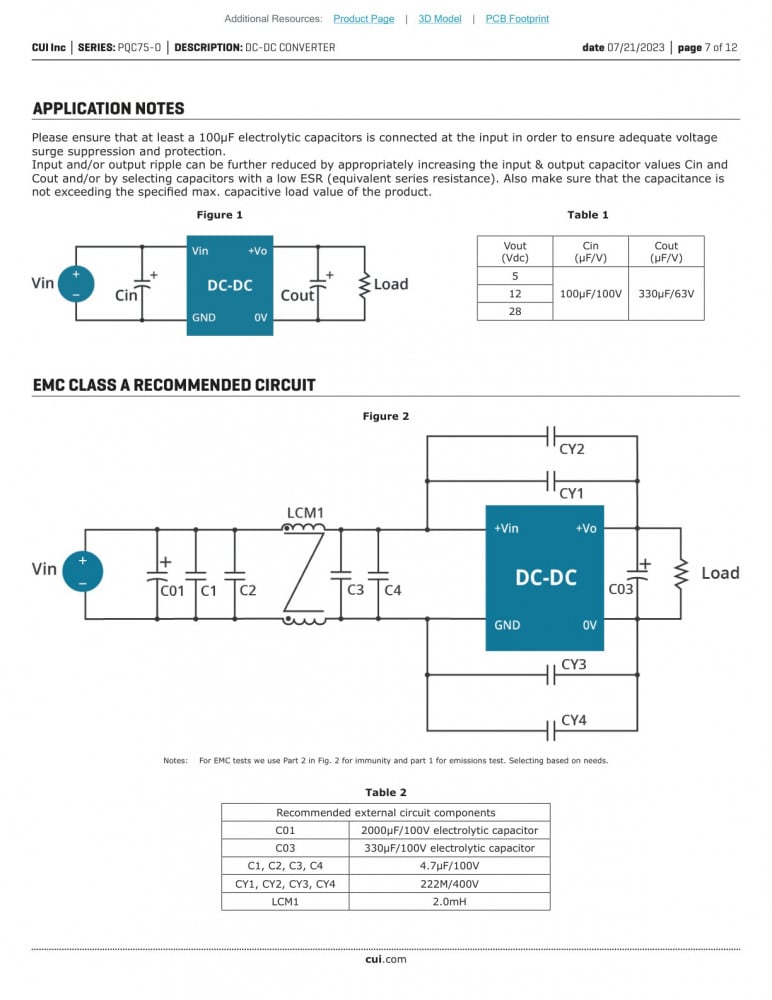 PQC75-48-S12-O datasheet page 7