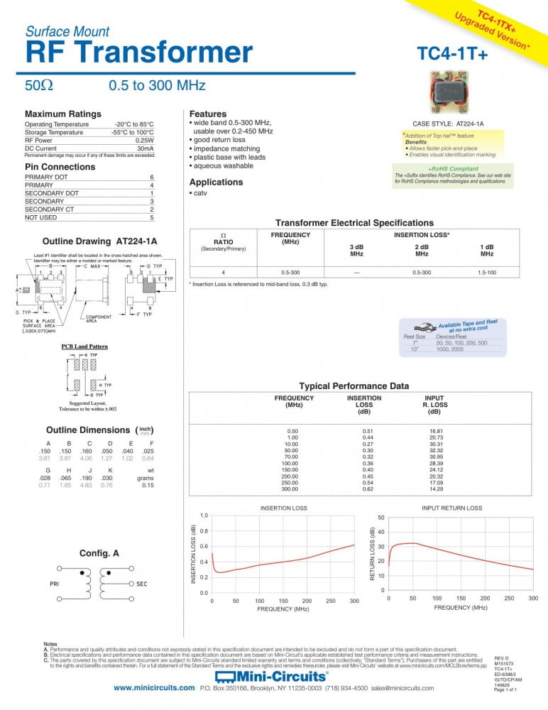 TC4-1T+ technical document page