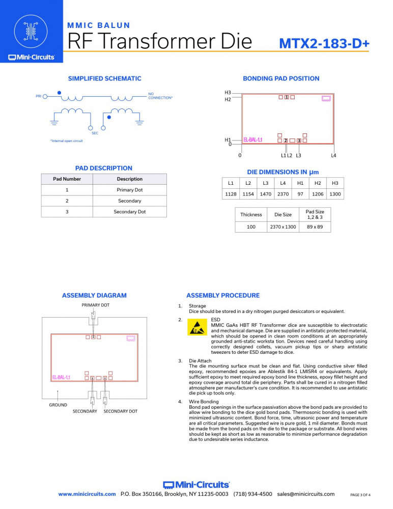 MTX2-183-DG+ datasheet page 3