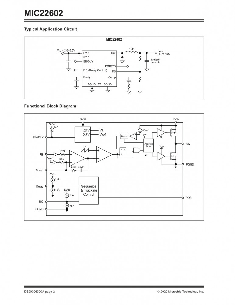 MIC22602 datasheet preview, page 2