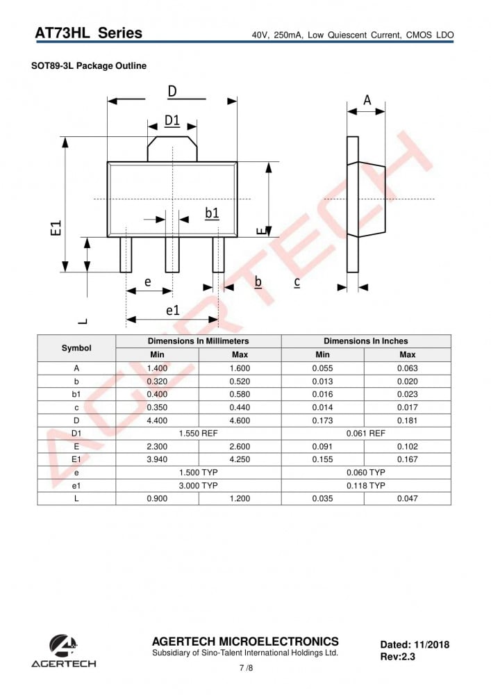 AT73HL datasheet page 7