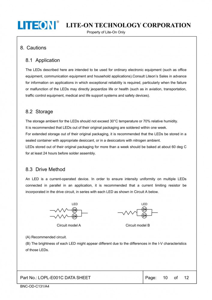 LOPL-E001C datasheet page 10