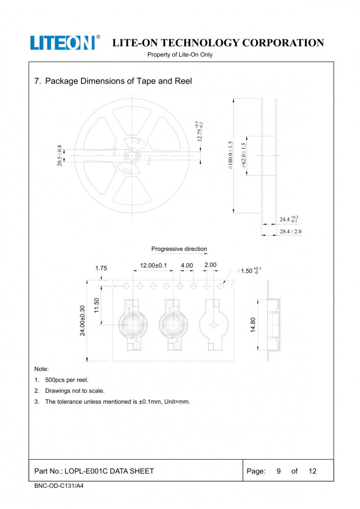 LOPL-E001C datasheet page 9