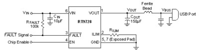 RT9728C - 120mΩ, 1.3A Power Switch with Programmable Current Limit