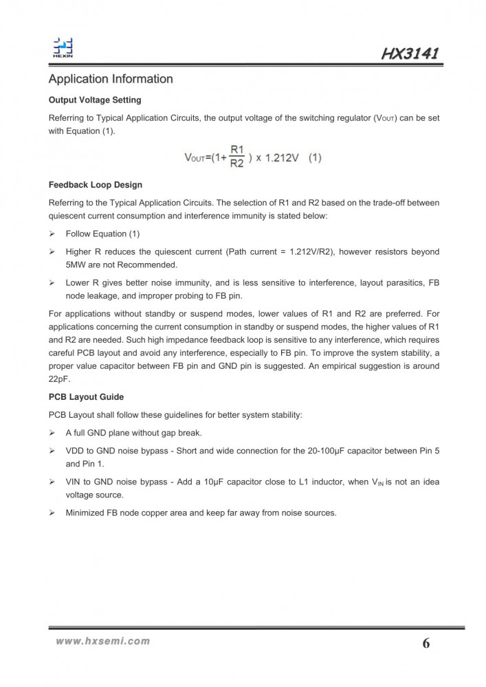 HX3141-AF datasheet page 6