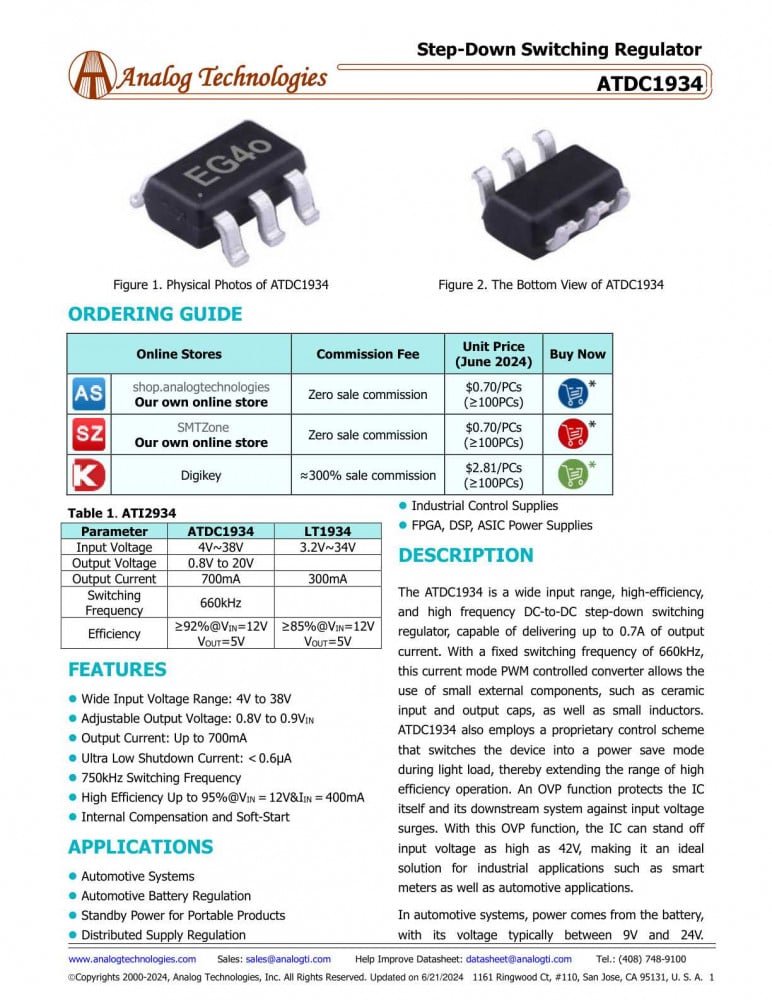 ATDC1934 datasheet page 1