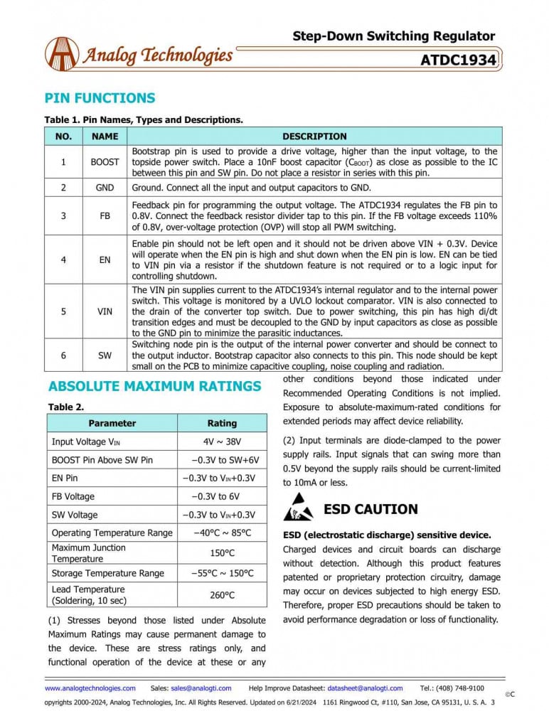 ATDC1934 datasheet page 3