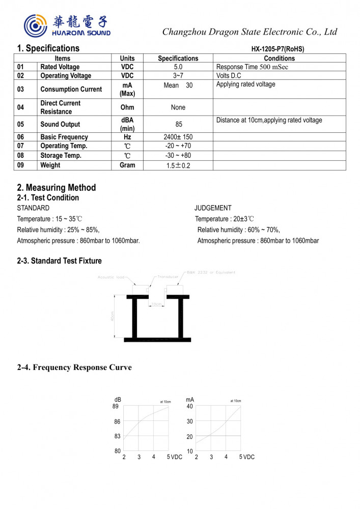 HX-1205-P7 technical document page 2