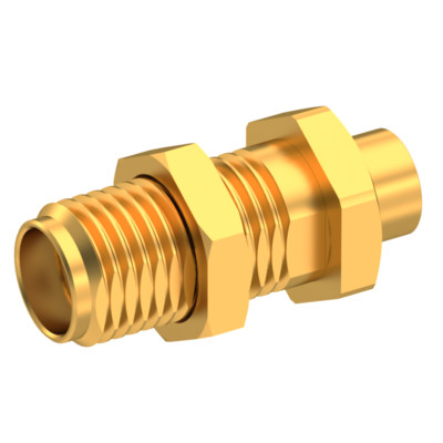 SMA / STRAIGHT BULKHEAD JACK SOLDER TYPE CABLE .141 for sale