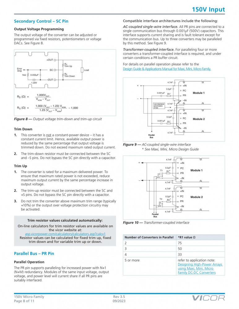 VICOR V150C48C150BG technical document, page 8