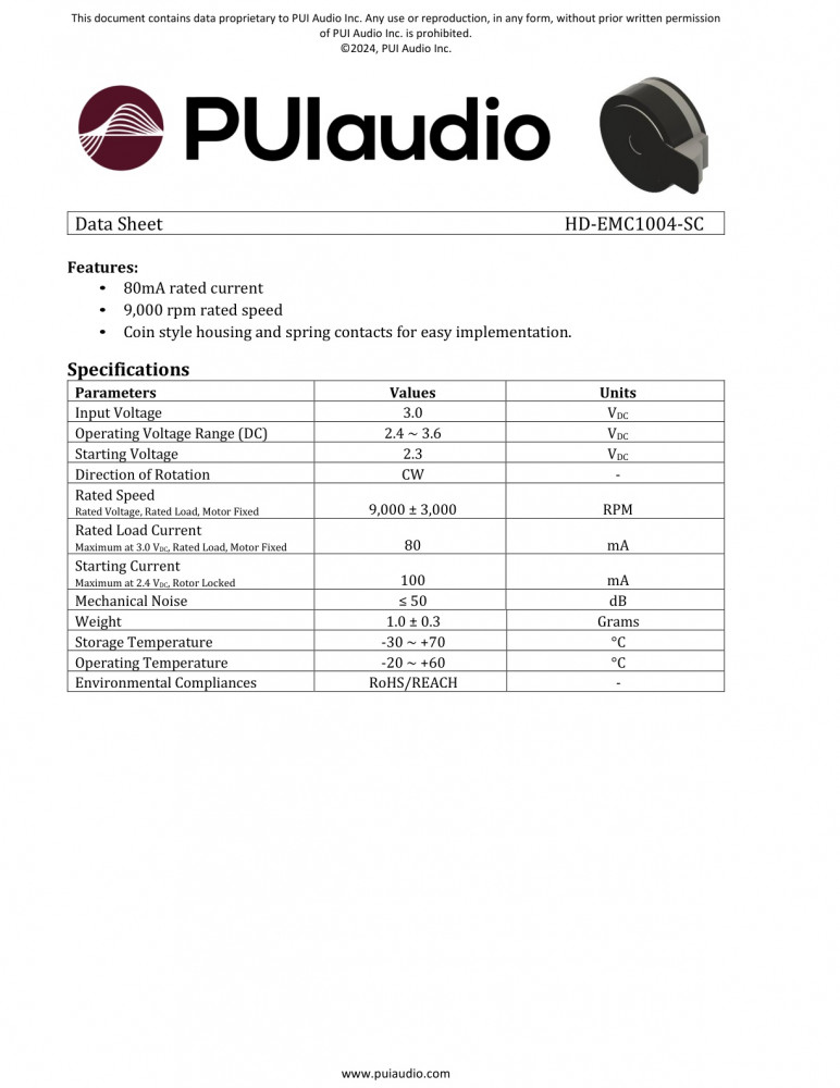 HD-EMC1004-SC datasheet page 1