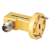 1.85 mm-Female to WR15 UG385/U Flange Waveguide Coax Adapter Right Angle 50 - 70 GHz for sale