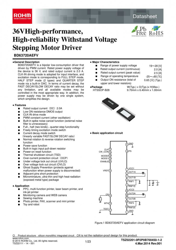 BD5451EFV-E2 technical document page 1