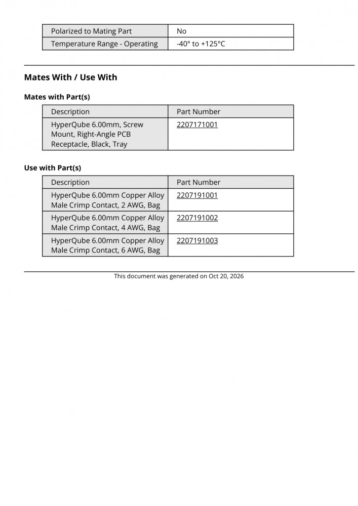 MOLEX 2207181001 product document preview, page 3
