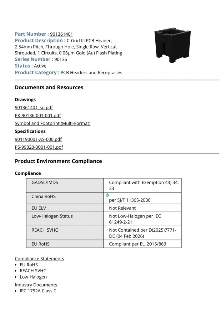 901361401 technical document page 1